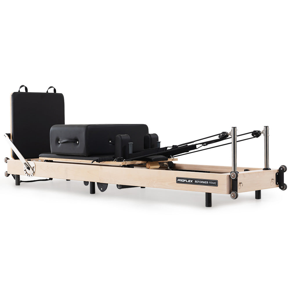 PROFLEX Wooden Pilates Reformer Machine, Stretch Bed with box and jump ...